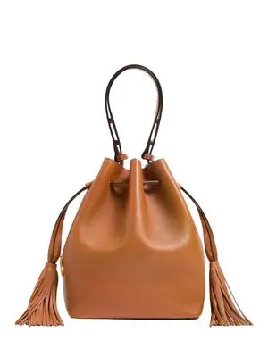 VALENTINO Tassel Logo Bucket Bag