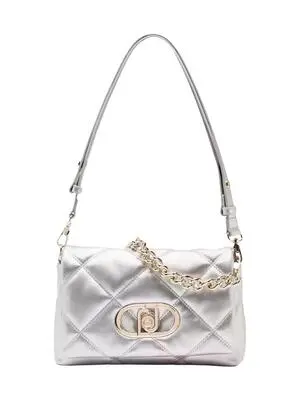 Liu Jo Lapuffy Medium Quilted Shoulder Bag - Silver