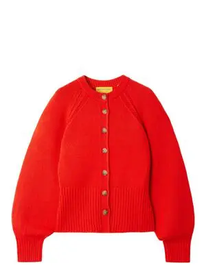 Guest In Residence Sculpted Cashmere Cardigan - Red