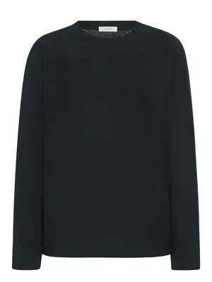THE ROW Kofi Cotton Long-sleeve T-shirt - Black
