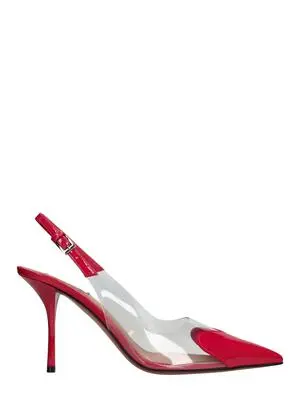Alaïa Patent Coeur Slingback Pumps 90 - Pink