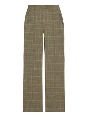 Alexander McQueen Wool Checkered Trousers - White