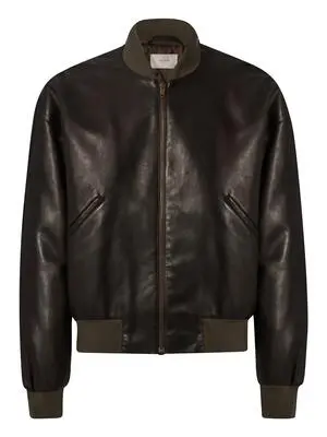 THE ROW Stetsen Leather Jacket - Brown