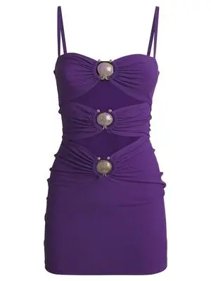 Christopher Esber Cut-out Mini Dress - Purple