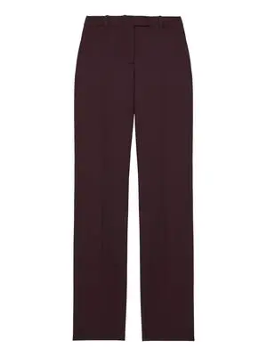 Alexander McQueen Wool Straight Trousers - Purple