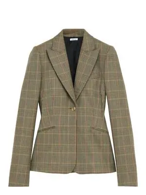 Alexander McQueen Wool Check Blazer - White