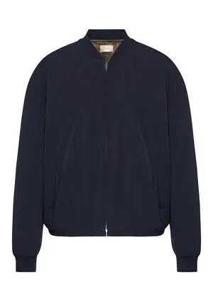 THE ROW Fenn Wool Bomber Jacket - Navy