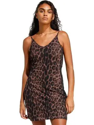 Adidas Seasonal Essentials Leopard Print Mini-dress - Multicolor / Earth Strata