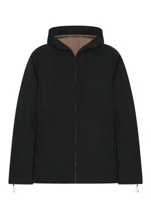 THE ROW Horatio Wool Hooded Coat - Black