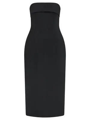 EMILIA WICKSTEAD Keeley Strapless Duchess Satin Dress - Black
