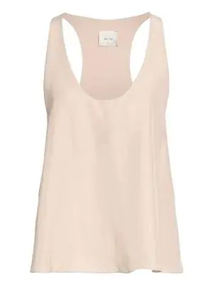 ALYSI Satin Sleeveless Top - Beige