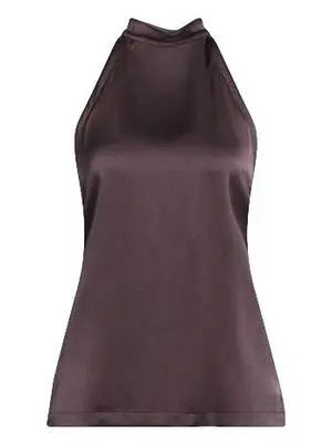 ALYSI Satin Top - Brown