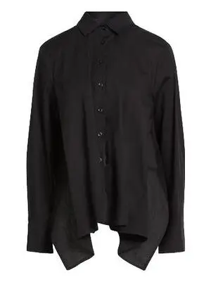 Alpha Studio Cotton-elastane Poplin Shirt - Black