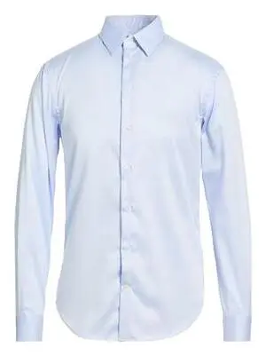 Emporio Armani Shirt Light Size Cotton, Elastolefin - Blue