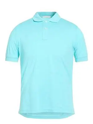 CIRCOLO 1901 Polo Shirt Turquoise Size Cotton, Elastane - Blue