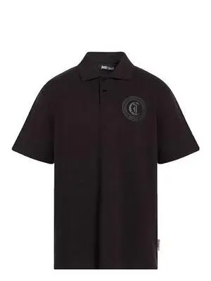 Just Cavalli Polo Shirt Size Cotton - Black