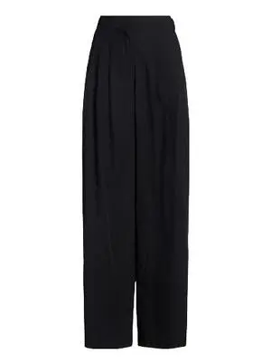 OTTOD'AME Wide-leg Cotton Trousers - Black