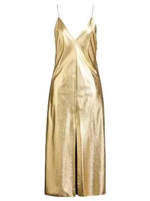 FORTE_FORTE Flared Midi Dress - Gold