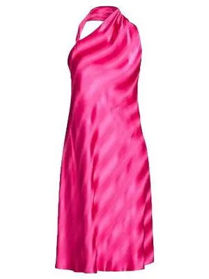 Emporio Armani Midi One-shoulder Dress - Fuchsia