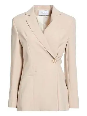 KAOS Crepe Double-breasted Blazer - Beige