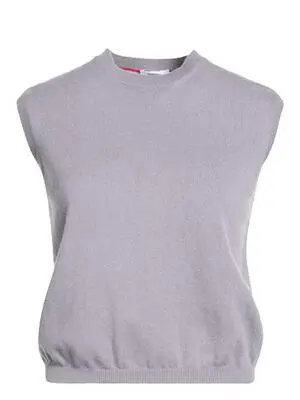 FERRAGAMO Cashmere-blend Sleeveless Sweater - Grey
