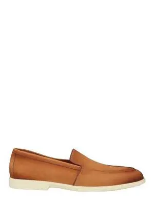 Santoni Leather Loafers - Beige