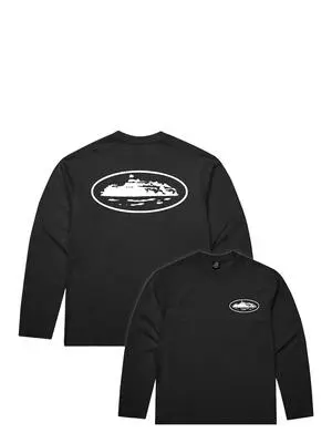 CORTEIZ Og Island Logo Long Sleeve T-shirt - Black