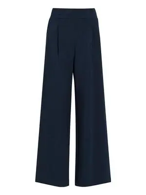 Varley Stretch-jersey Wide-leg Sweatpants - Navy