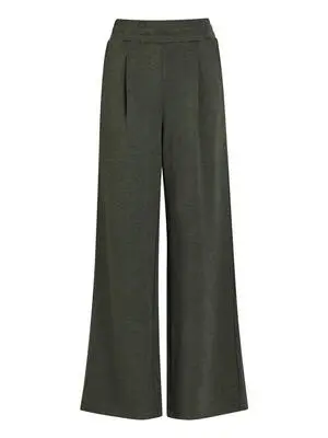 Varley Extra Wide Leg Stretch-jersey Sweatpants - Olive
