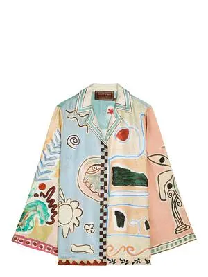 ALEMAIS Michelle Printed Silk Shirt - Multicoloured