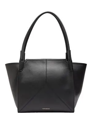 Victoria Beckham Small Panelled Leather Tote - Black