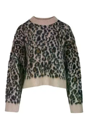 NILI LOTAN Animal-print Sweater - Neutrals
