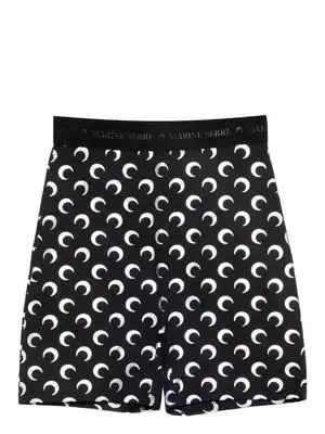 MARINE SERRE Moon Print Shorts - Black