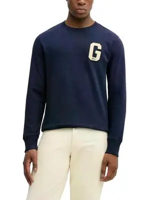 Gant Logo Appliqué Sweater - Blue