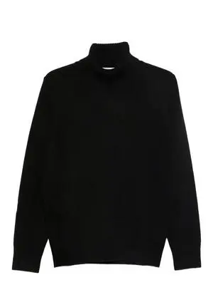 KANGRA Knitted Roll-neck Sweater - Black