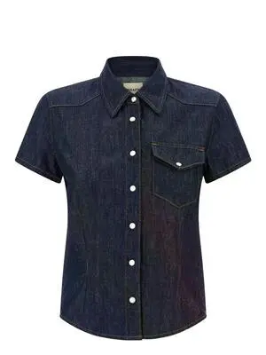 Khaite Snap Button Denim Shirt - Blue