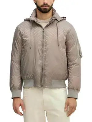 Armani Exchange Logo-print Padded Jacket - Neutrals