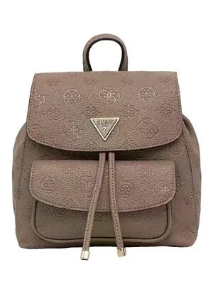 Guess Embossed Backpack With Logo - Neutrals