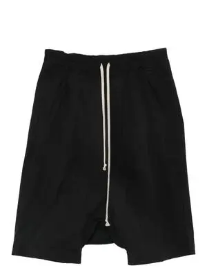 Rick Owens Drawstring Drop-crotch Shorts - Black