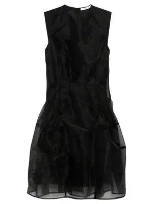 Cecilie Bahnsen Crew-neck Mini Dress - Black