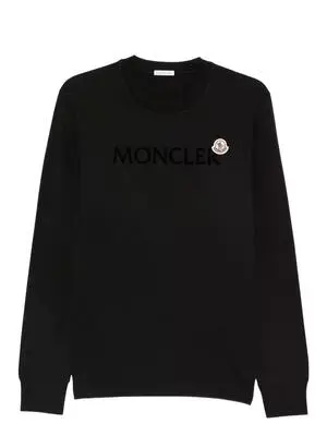 Moncler Logo-plaque Long-sleeve Sweatshirt - Black