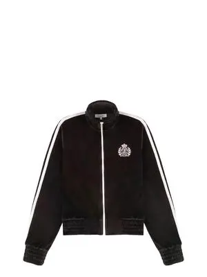 SPORTY & RICH Ny Crest Elio Striped Zip-up Track Jacket - Brown