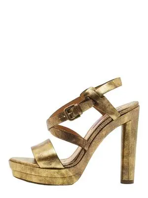 Polo Ralph Lauren Platform Heeled Sandals - Gold