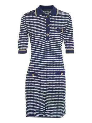 Moschino Striped Mini Dress - Blue