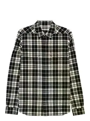 Rick Owens Plaid Flannel Shirt - Black