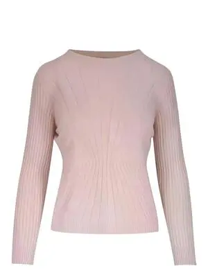 D.exterior Geometric-pattern Sweater - Pink
