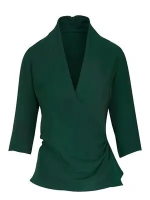 PETER COHEN Draped Tie Blouse