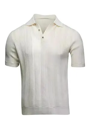 Isaia Textured Polo Shirt - Neutrals