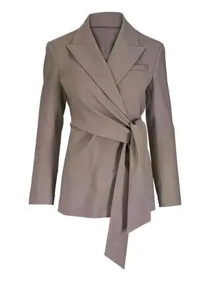 Lafayette 148 New York Tie-detailed Jacket - Neutrals