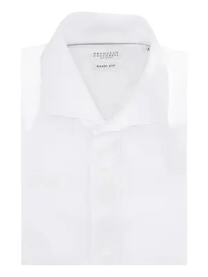Brunello Cucinelli Buttoned Flannel Shirt - White
